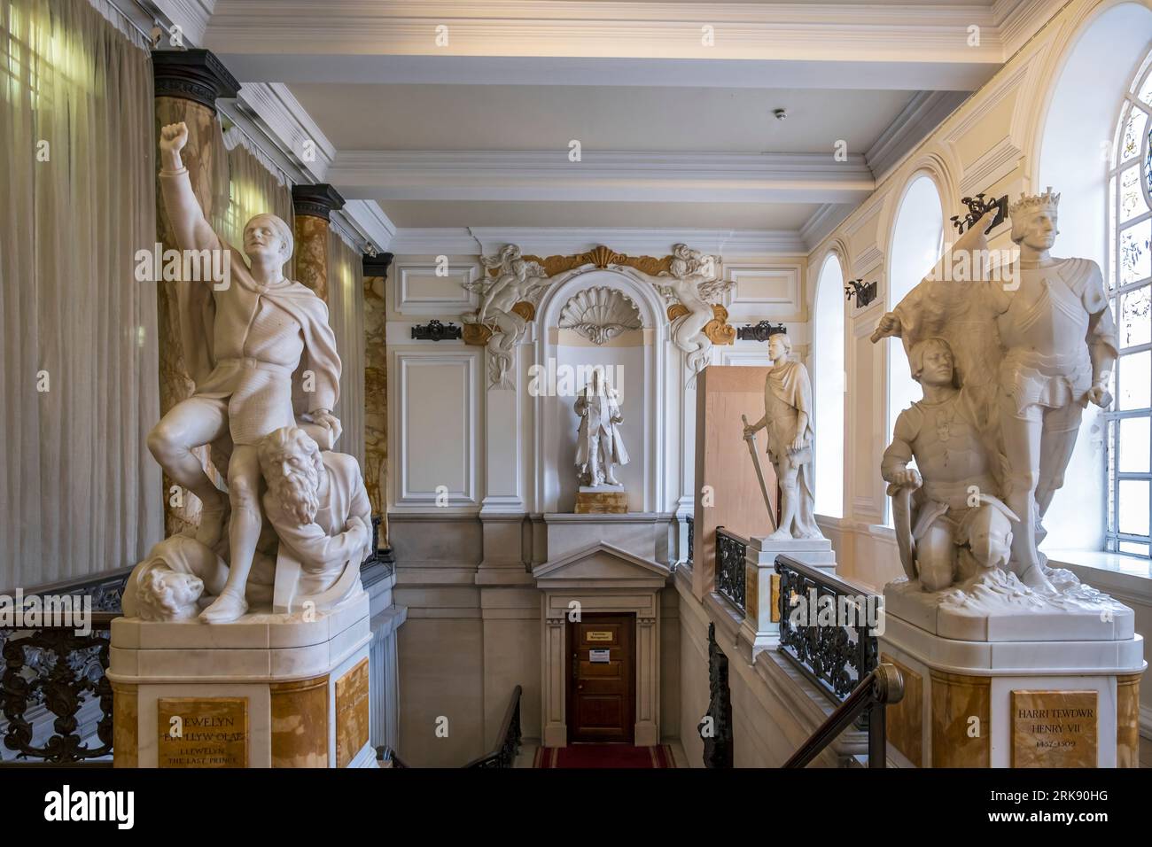 Cardiff City Hall interior, a Grade I listed building in Cathays Park ...
