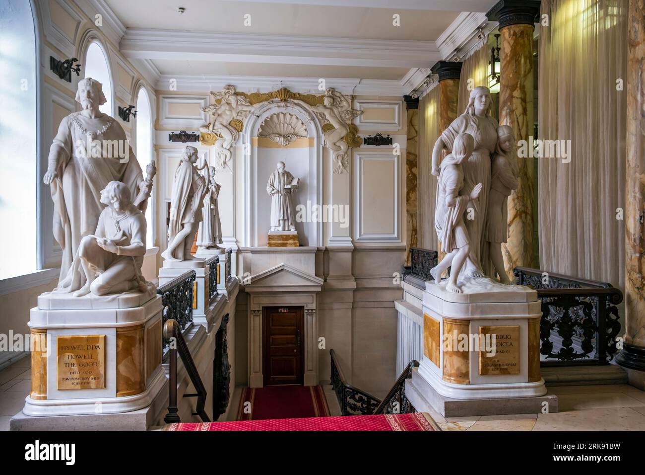 Cardiff City Hall interior, a Grade I listed building in Cathays Park ...