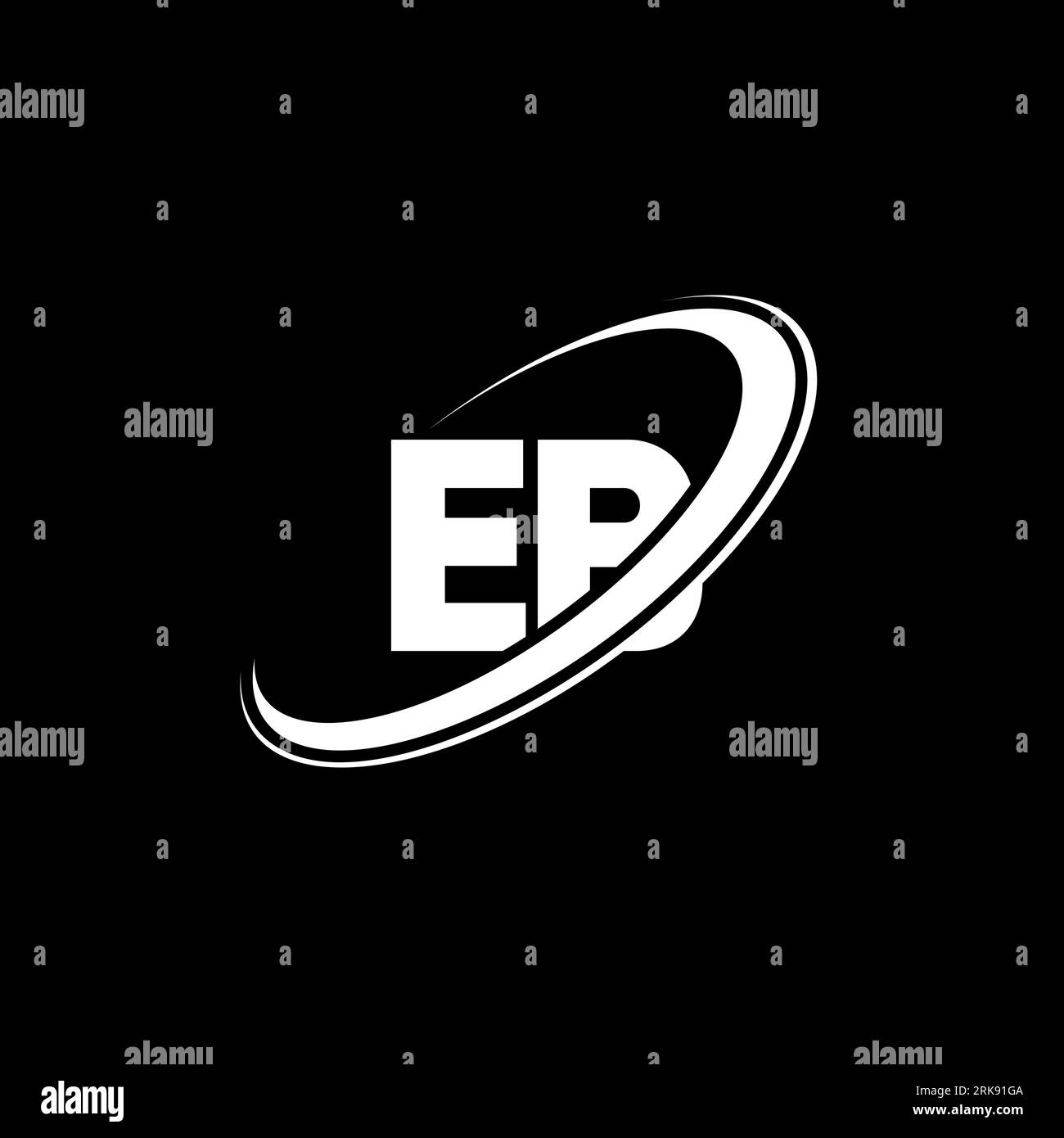 EB E B letter logo design. Initial letter EB linked circle uppercase ...