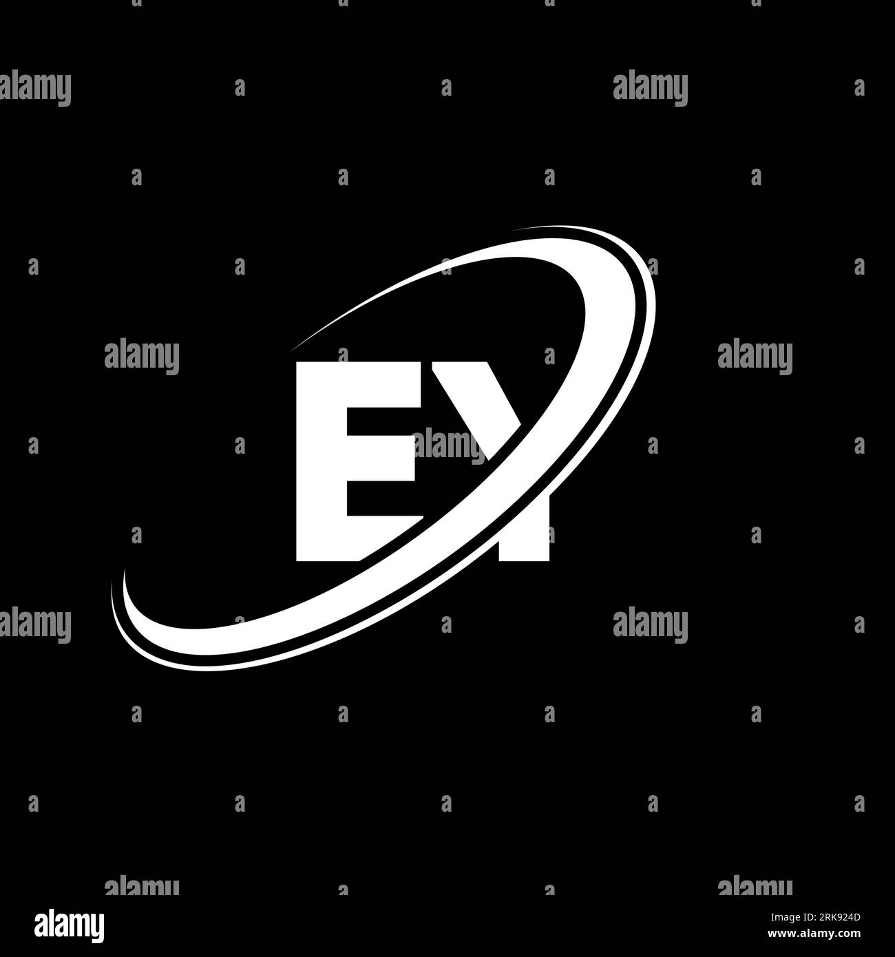 EY E Y letter logo design. Initial letter EY linked circle uppercase ...
