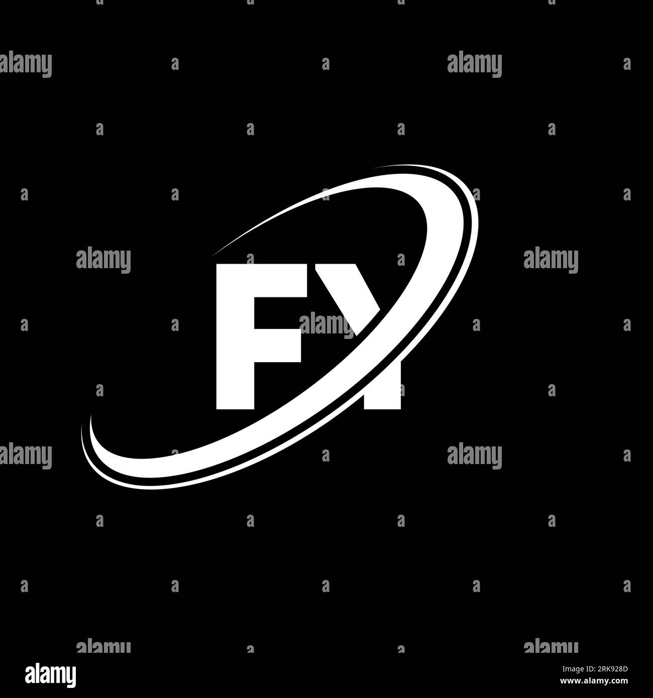 FY F Y letter logo design. Initial letter FY linked circle uppercase ...