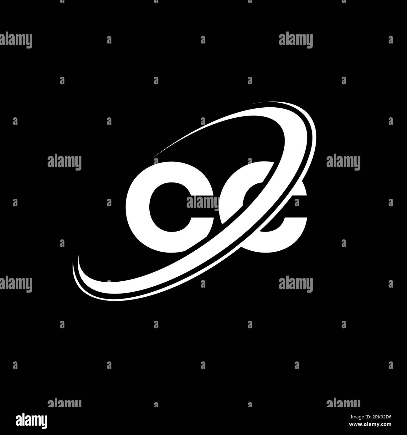 CC C C letter logo design. Initial letter CC linked circle uppercase ...