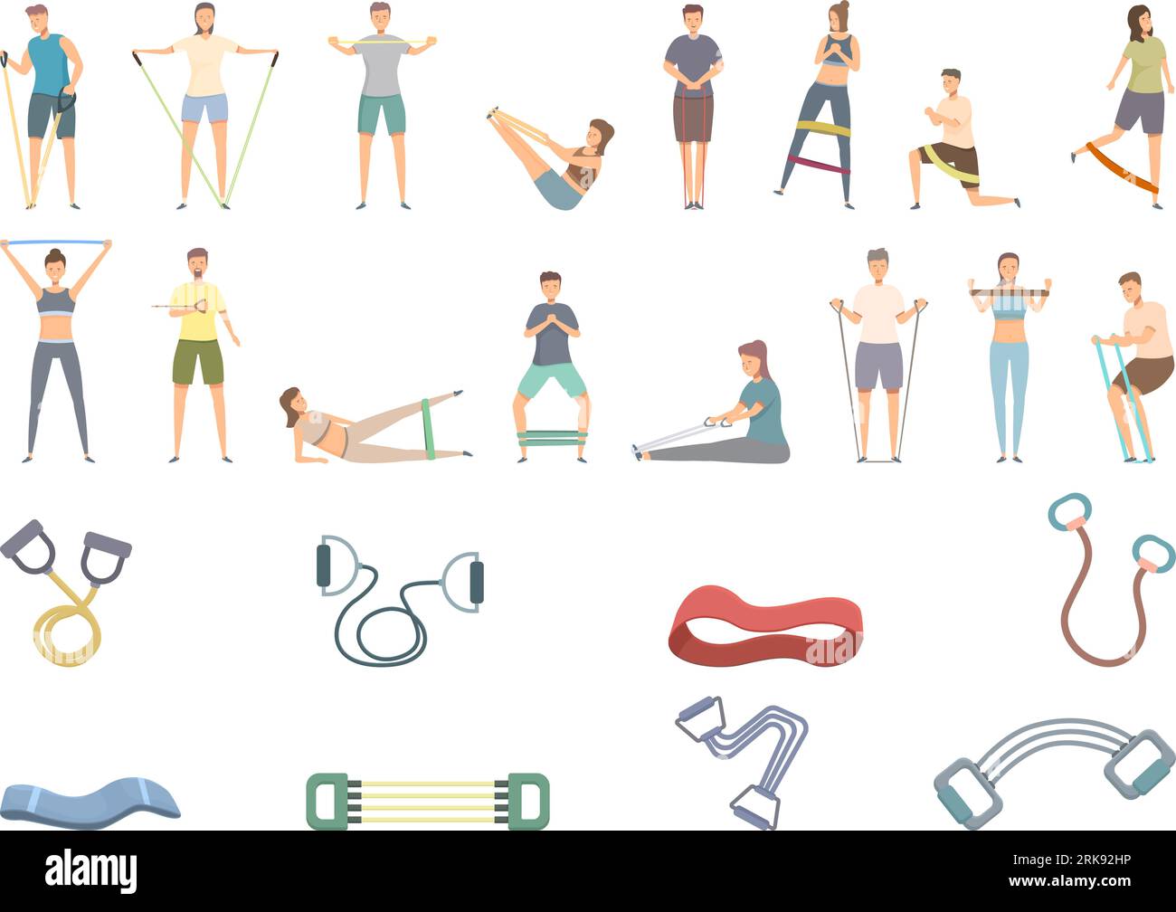 Resistance bands Stock Vector Images - Alamy