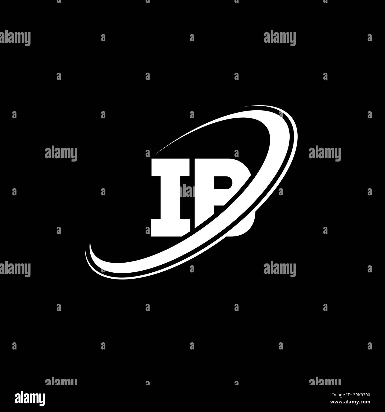 IB I B letter logo design. Initial letter IB linked circle uppercase ...