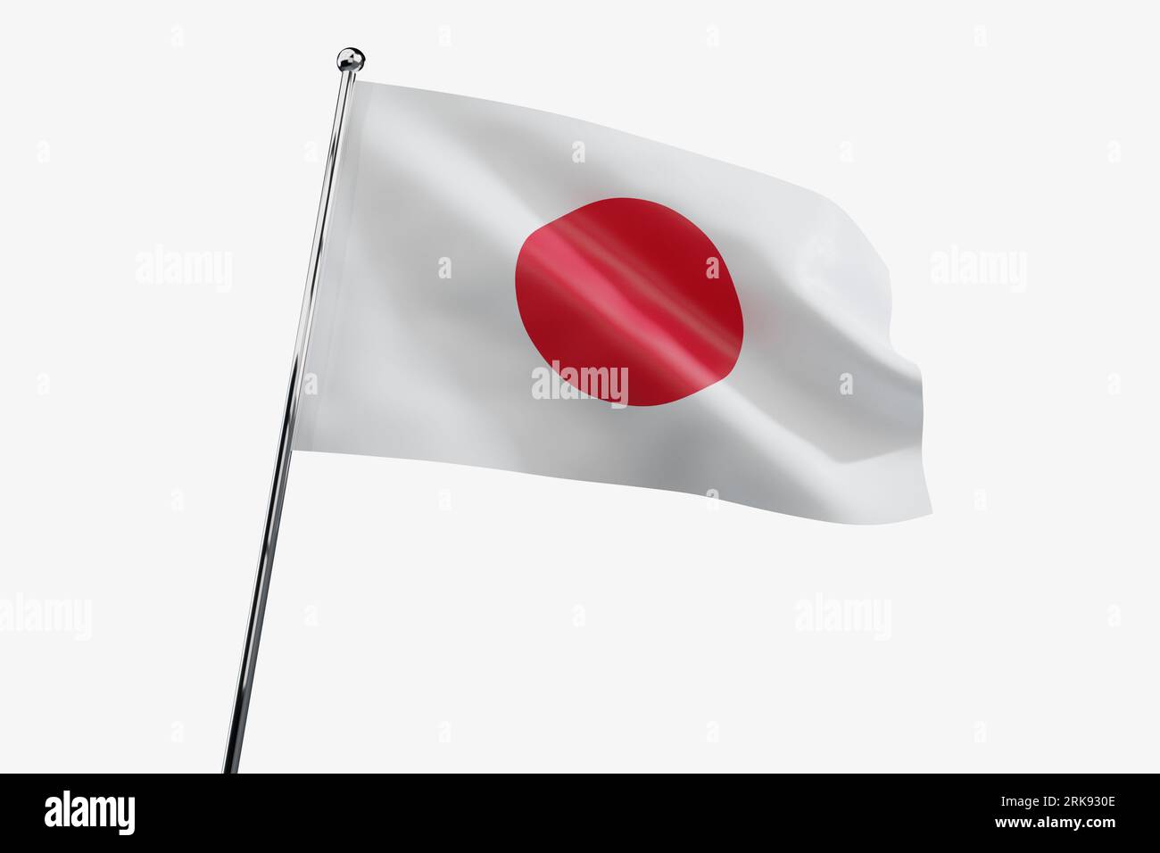 Japan - waving fabric flag isolated on white background - 3D ...