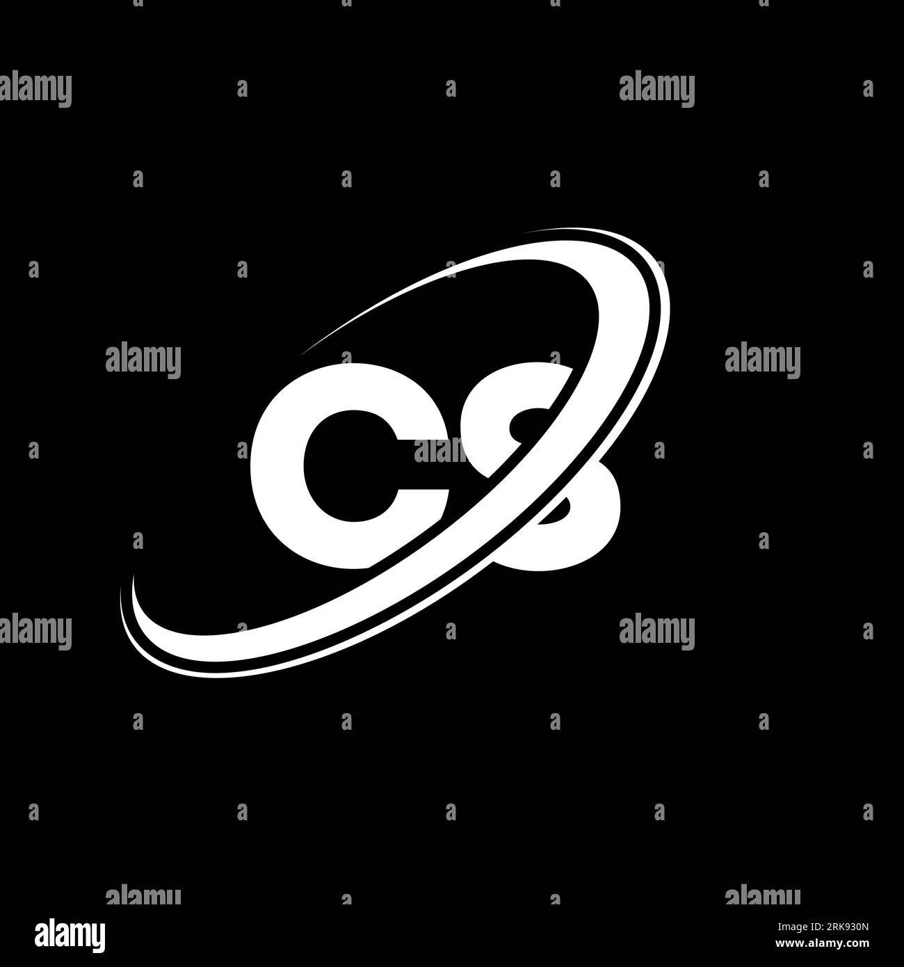 CS C S letter logo design. Initial letter CS linked circle uppercase ...