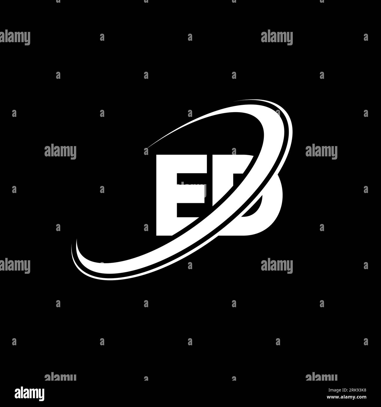 ED E D letter logo design. Initial letter ED linked circle uppercase ...