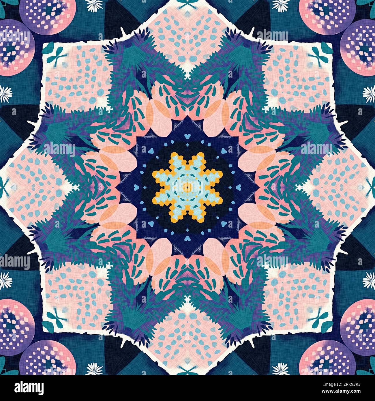 Modern patchwork grid pattern with fabric effect design. Seamless ...