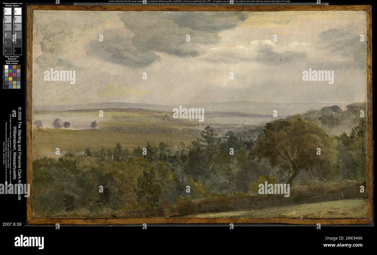 Extensive Landscape with Clouds circa 1850 by Lionel Bicknell Constable ...