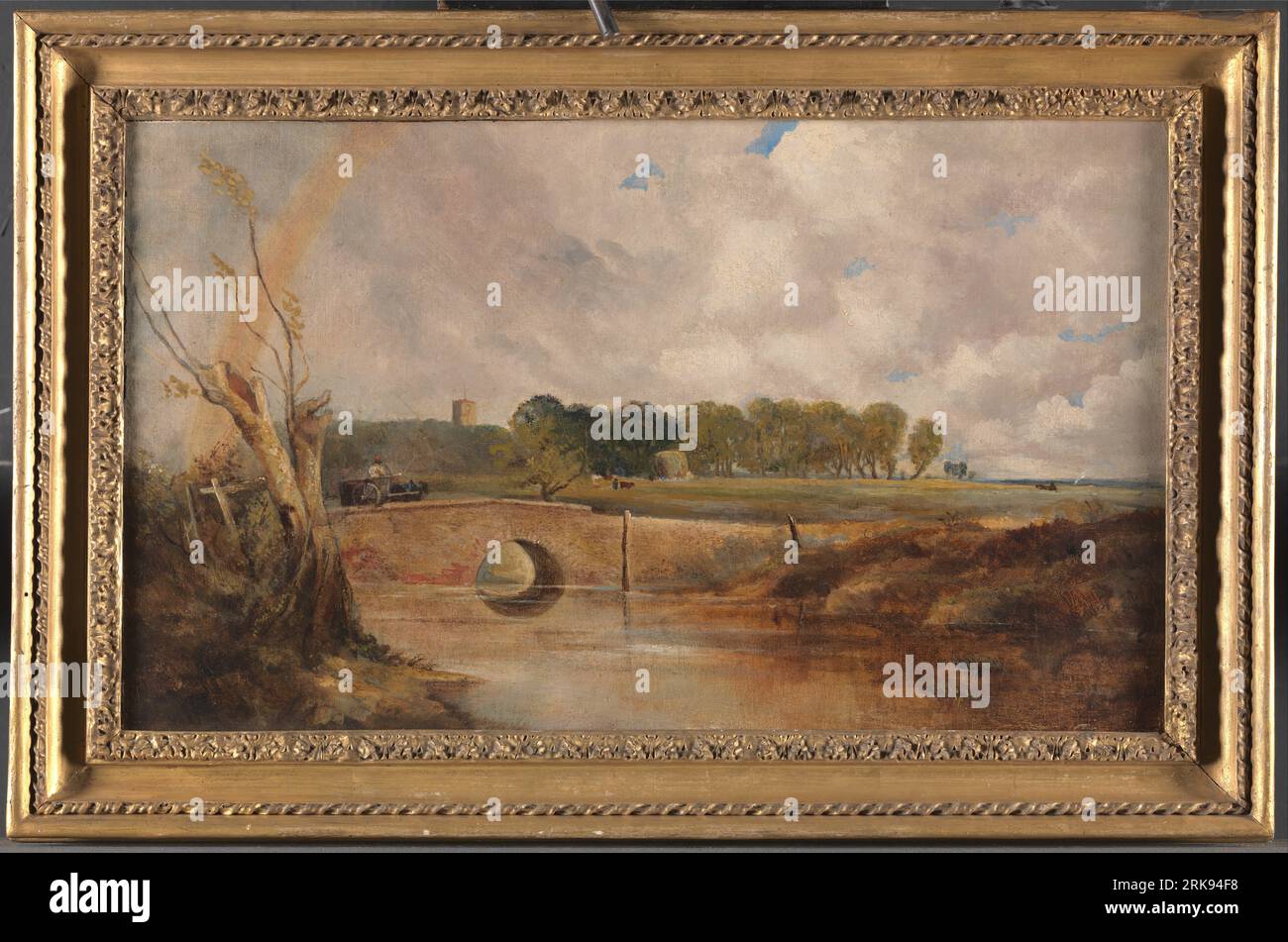 A Rainbow - View of the Stour circa 1845 by Lionel Bicknell Constable ...