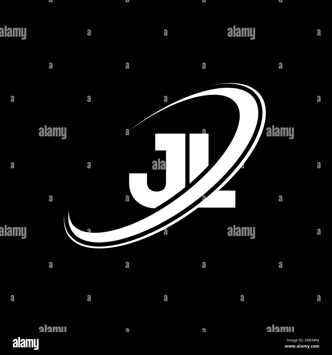 JL J L letter logo design. Initial letter JL linked circle uppercase monogram logo red and blue ...