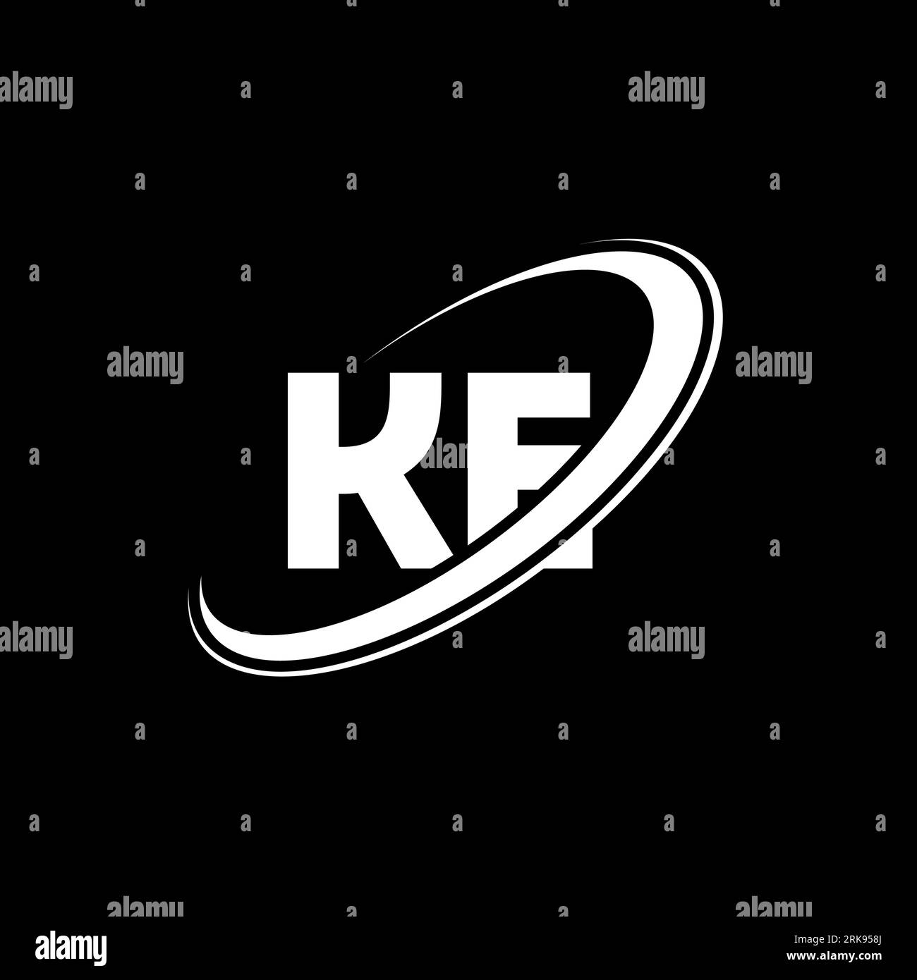 KE K E letter logo design. Initial letter KE linked circle uppercase ...