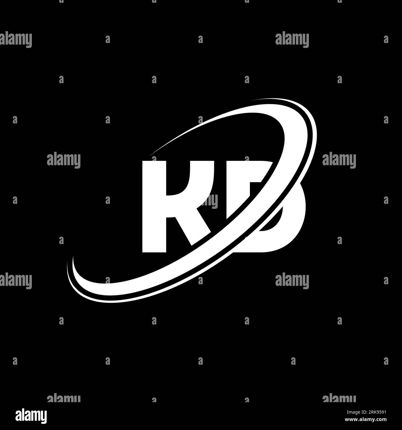 Kd K D Letter Logo Design Initial Letter Kd Linked Circle Uppercase Monogram Logo Red And Blue