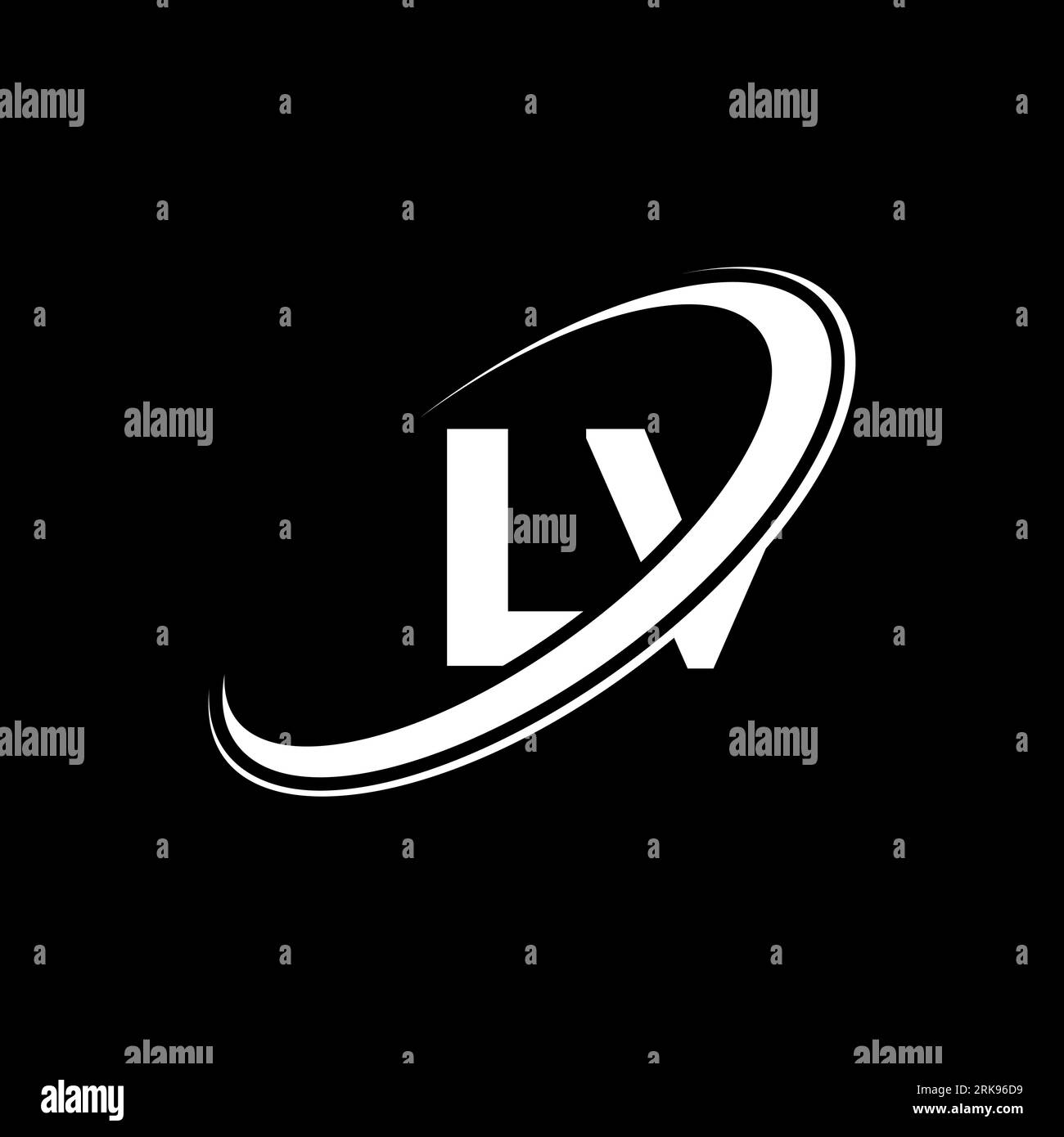 LV L V letter logo design. Initial letter LV linked circle uppercase ...