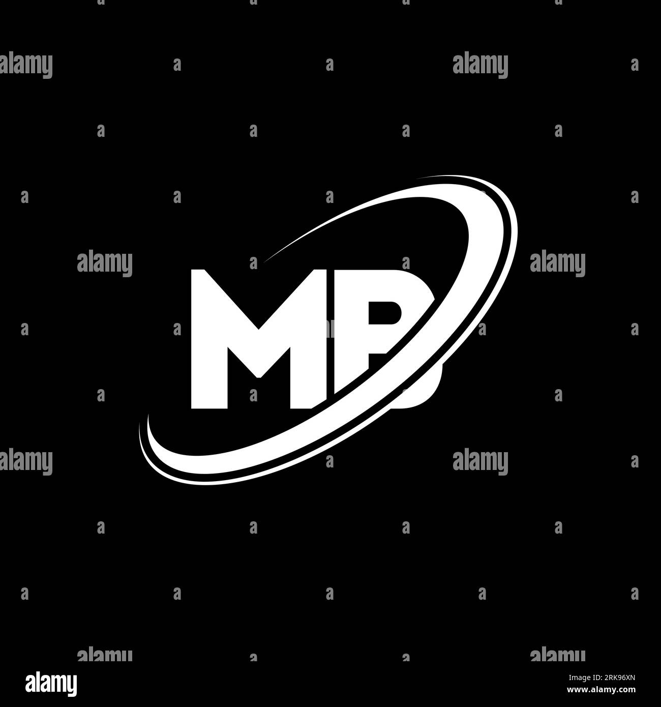 MB M B letter logo design. Initial letter MB linked circle uppercase ...