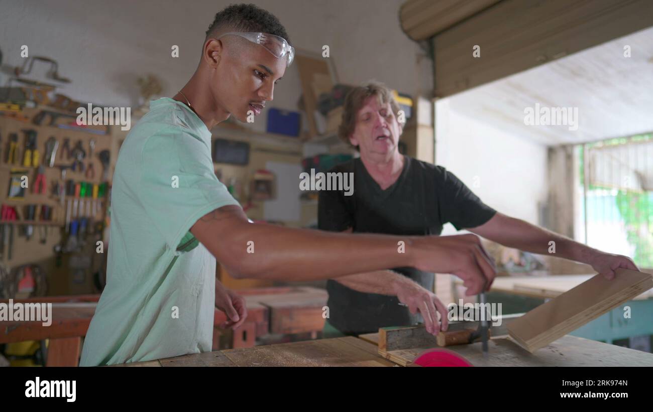 Teaching Process in Carpentry workshop of Master Carpenter and Student ...