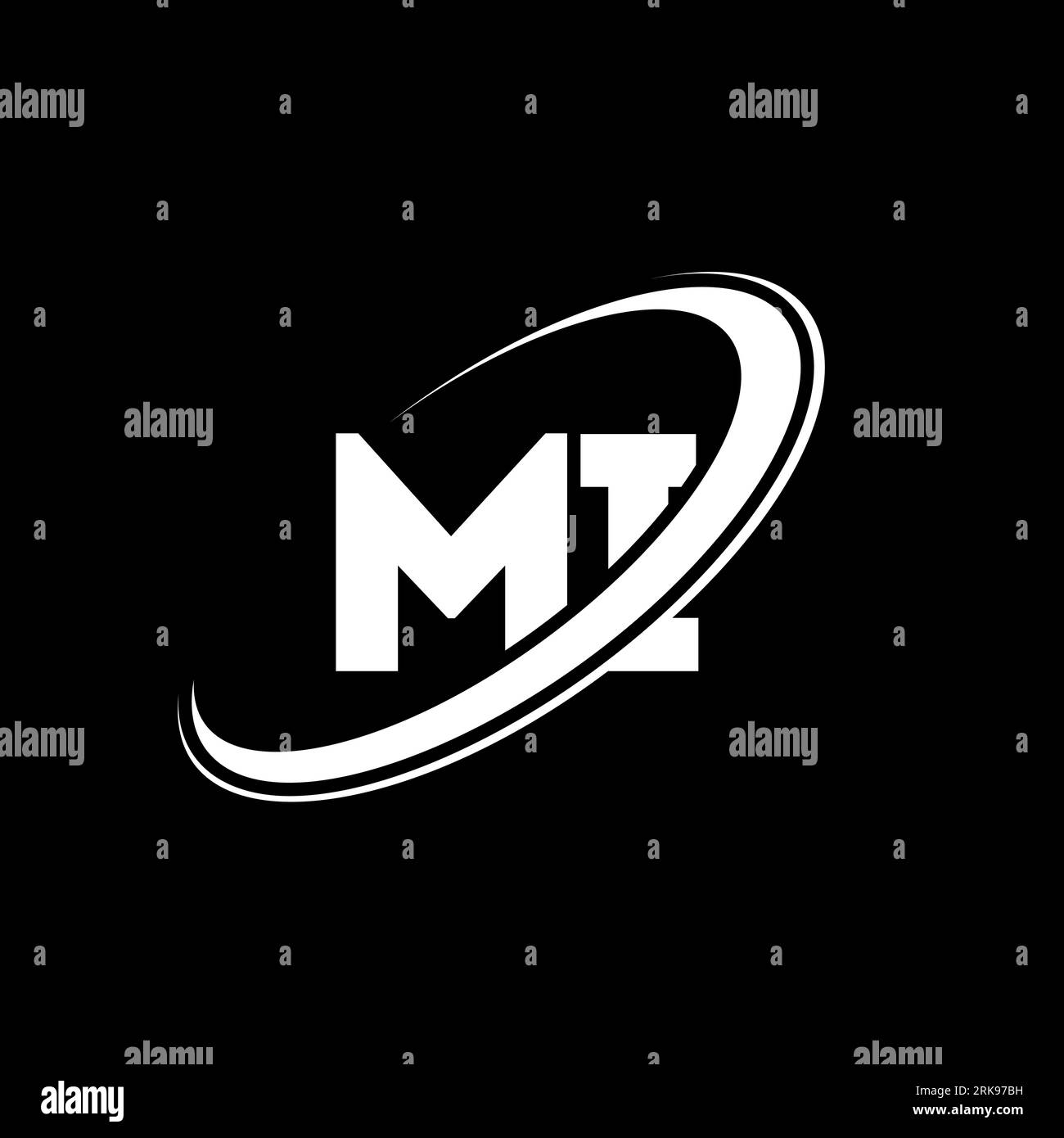 MI M I letter logo design. Initial letter MI linked circle uppercase ...