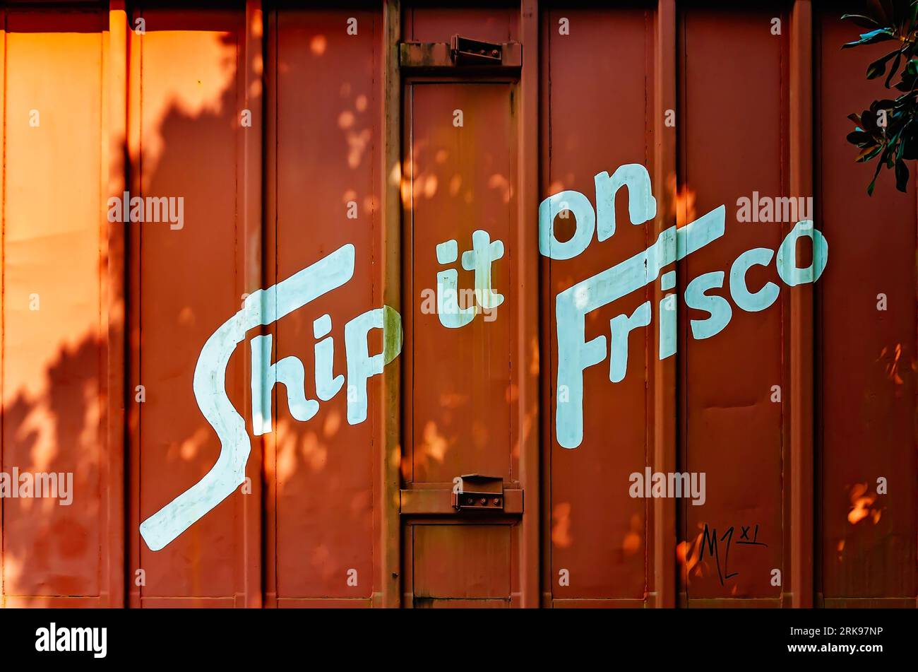 Saint Louis-San Francisco Railway box car 4722 sits outside the Foley ...