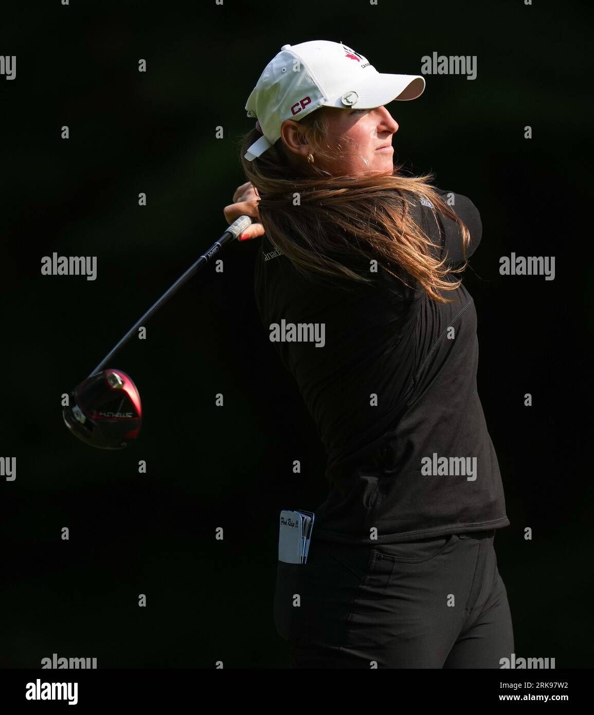 Vancouver, Canada. 24th Aug, 2023. Brooke Rivers, of Canada, watches ...