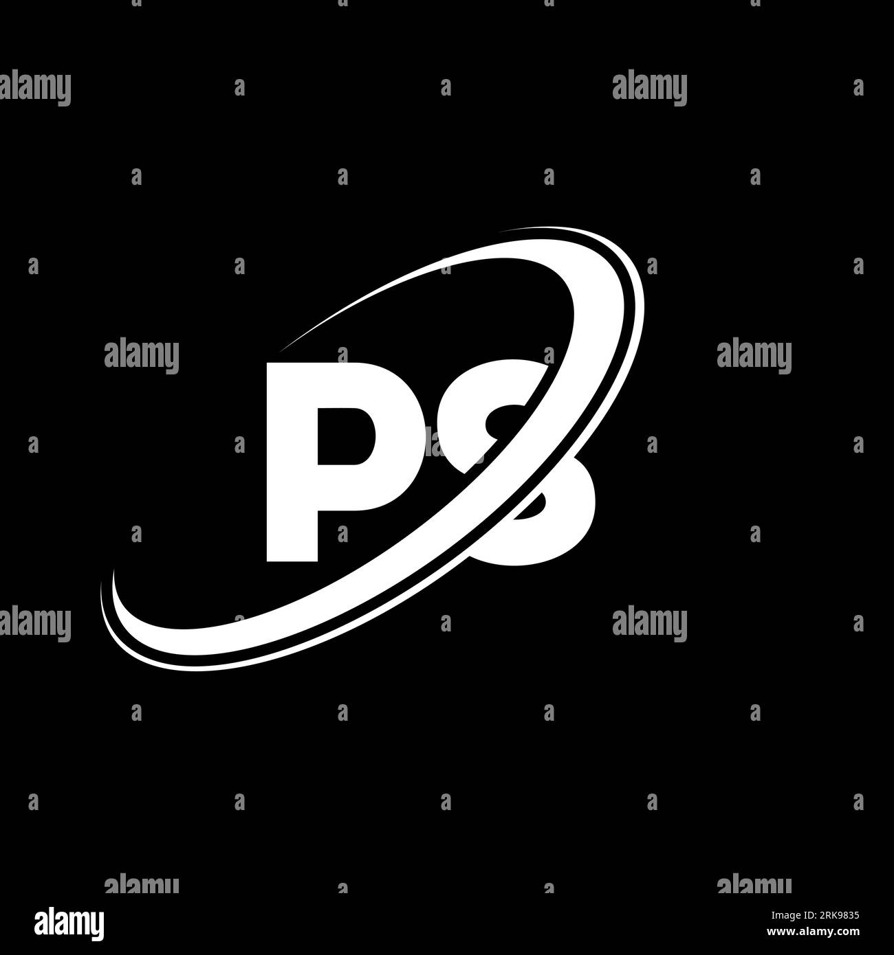PS logo. P S design. White PS letter. PS/P S letter logo design ...