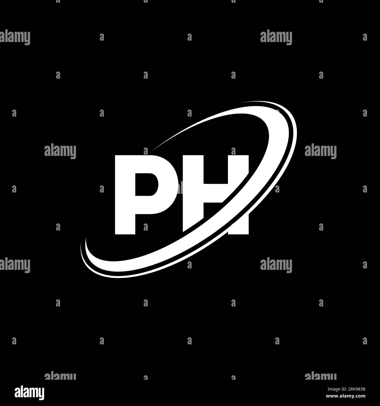 PH logo. P H design. White PH letter. PH/P H letter logo design ...