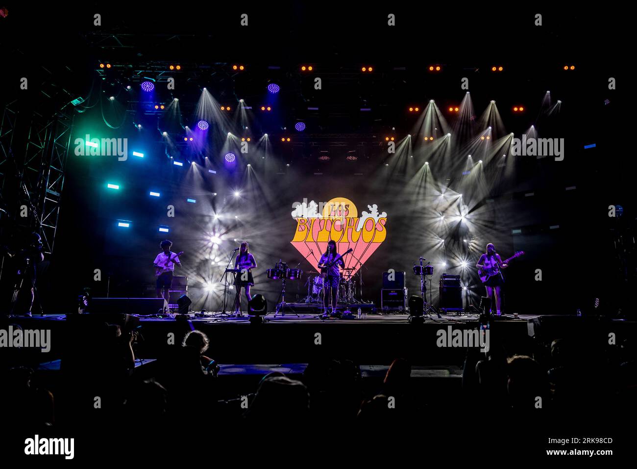 Hungary 10 August 2023 Los Bitshos band live at Sziget Festival in ...