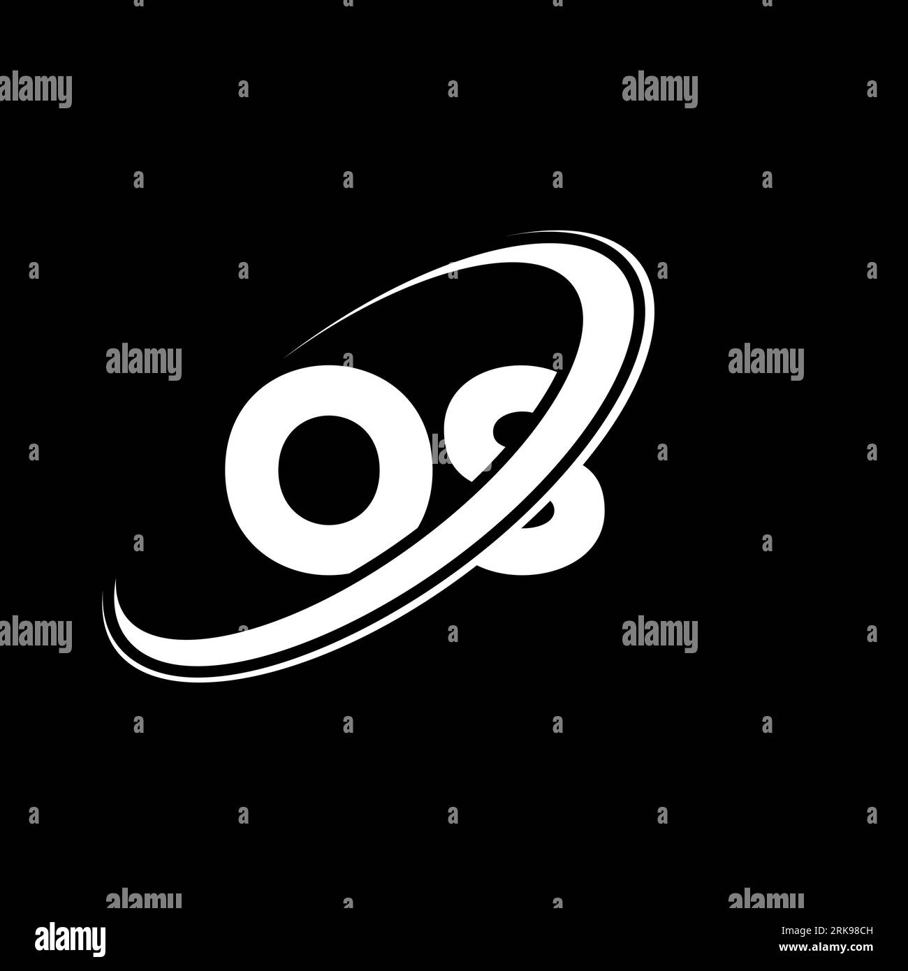 OS logo. O S design. White OS letter. OS/O S letter logo design ...