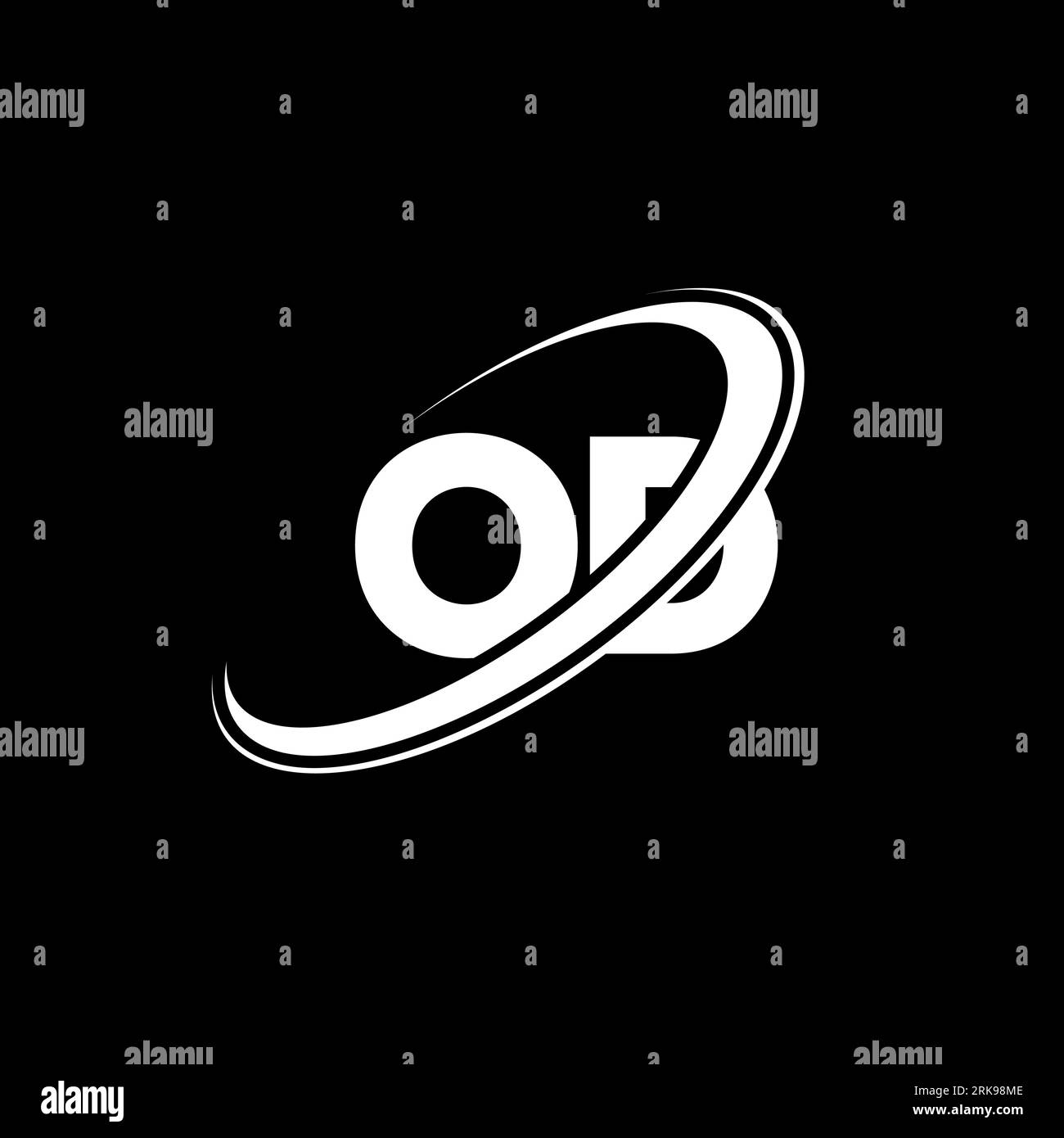 OD O D letter logo design. Initial letter OD linked circle uppercase ...