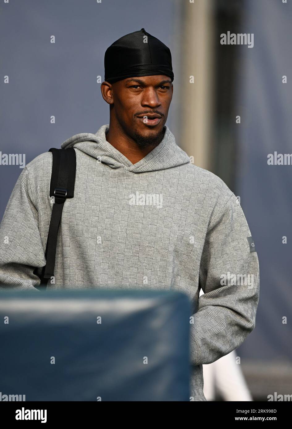 Flushing NY, USA. 23rd Aug, 2023. Miami Heat star Jimmy Butler is seen ...