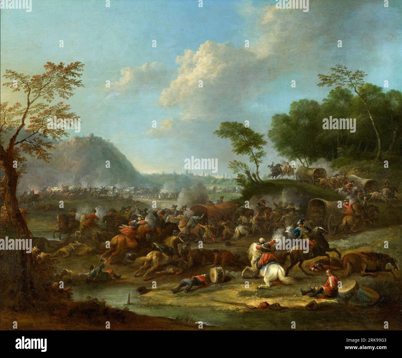 Cavalry battle 1700–1733 by Karel Breydel Stock Photo - Alamy