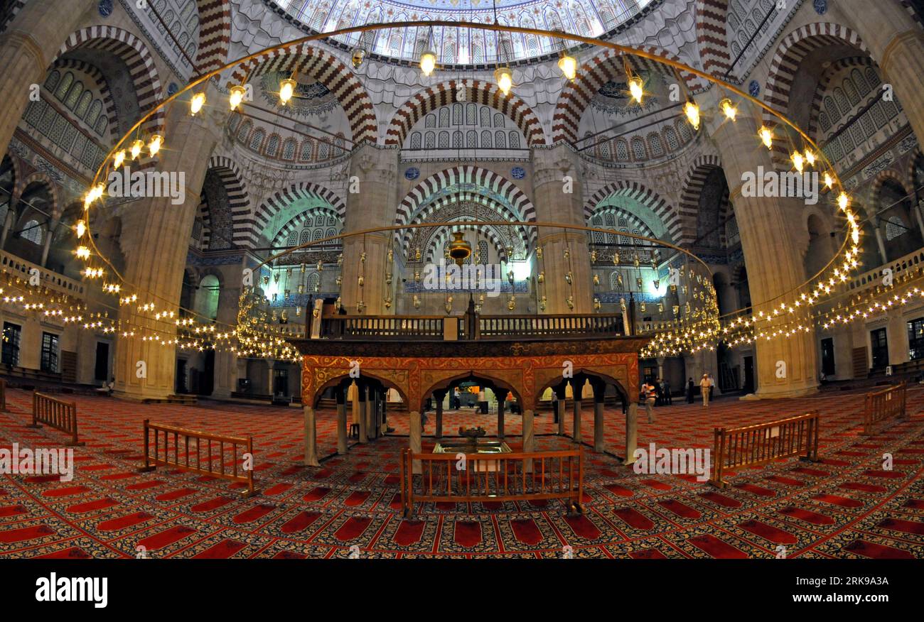 Selimiye Mosque, located in Edirne, Turkey, was built by Mimar Sinan in ...