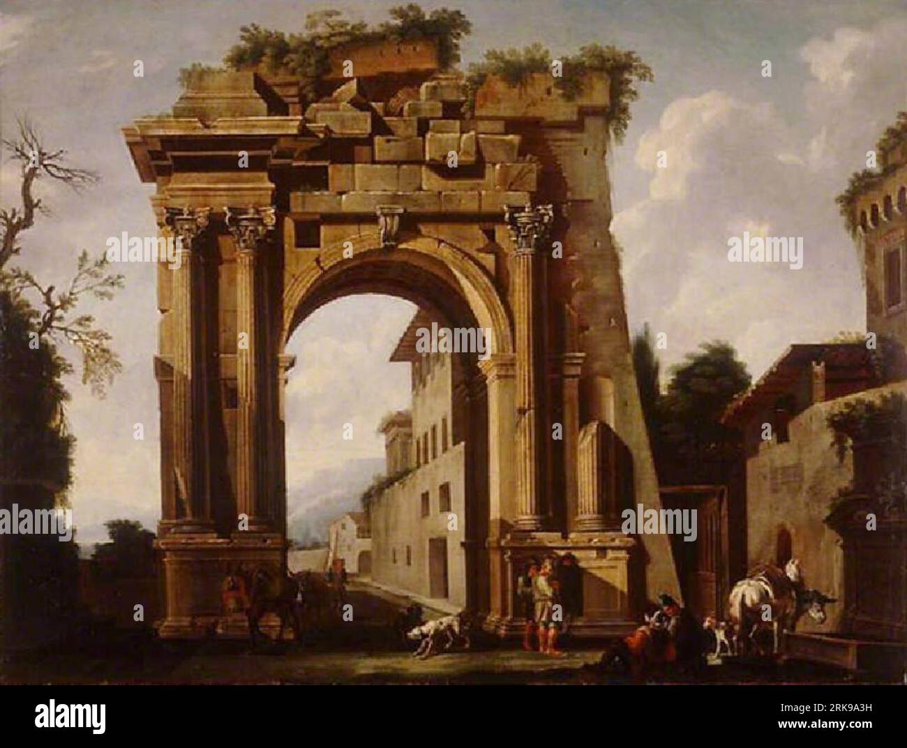 Architectural Capriccio with the Arch of Titus and the Figures of ...