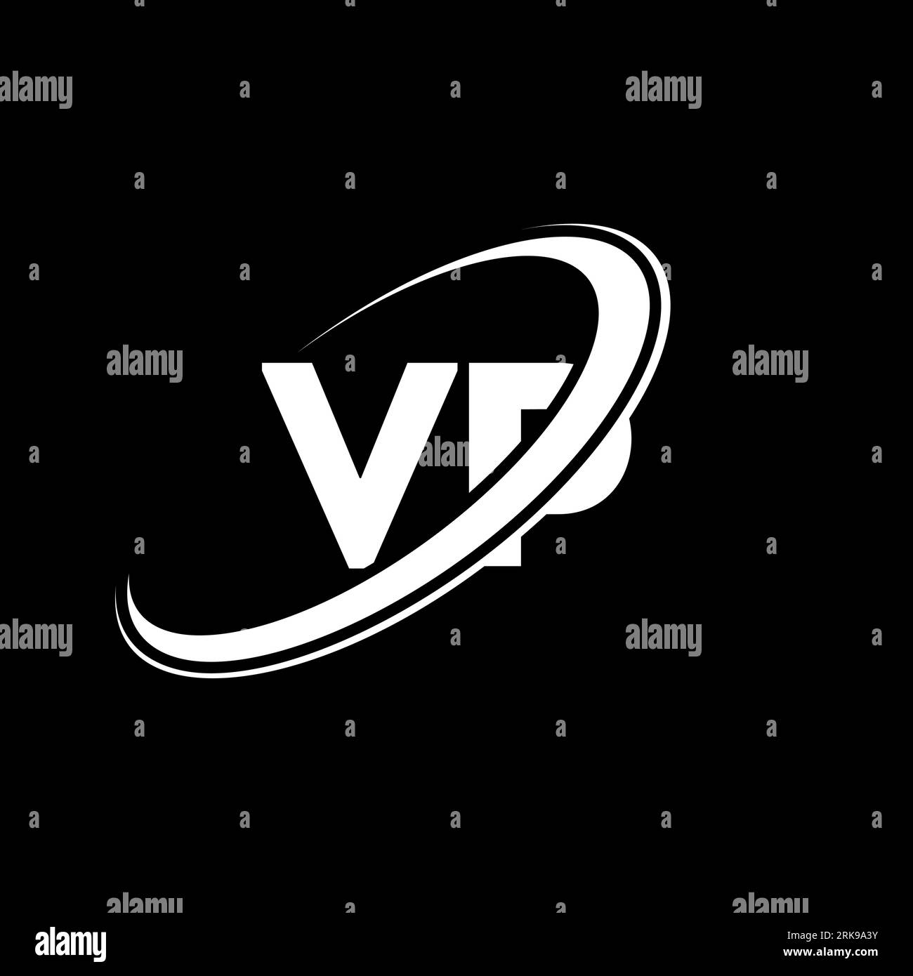 VP V P letter logo design. Initial letter VP linked circle uppercase ...