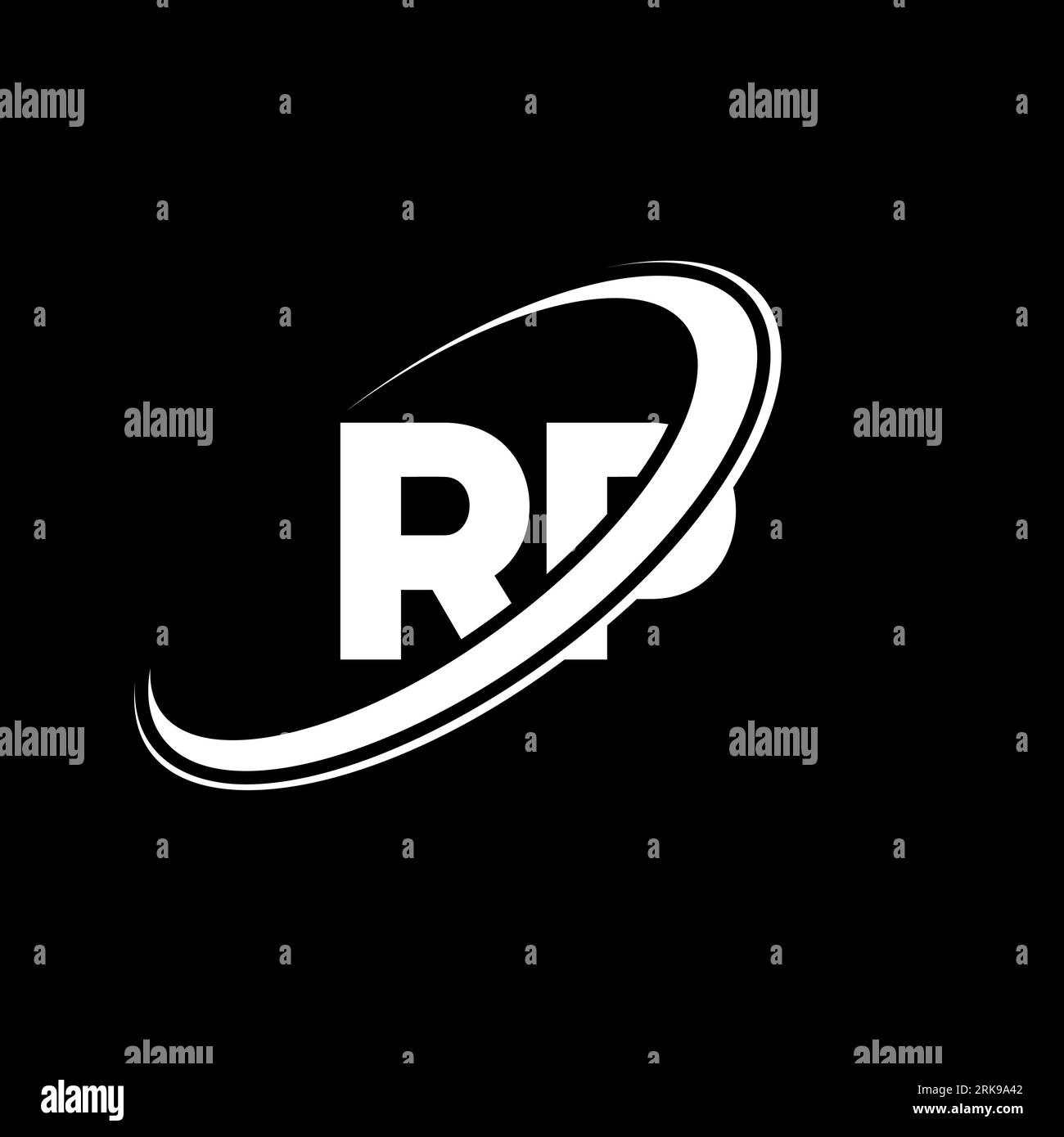 RP R P letter logo design. Initial letter RP linked circle uppercase ... RP R P letter logo design. Initial letter RP linked circle uppercase ...