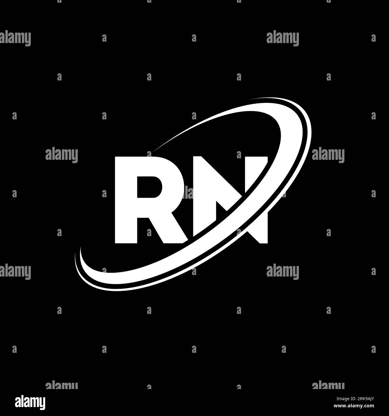 Rn minimal logo Black and White Stock Photos & Images - Alamy