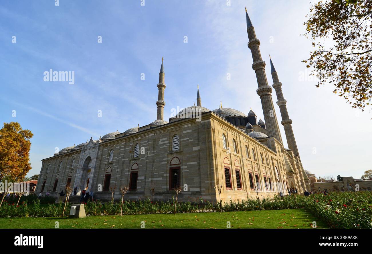 Selimiye Mosque, located in Edirne, Turkey, was built by Mimar Sinan in ...