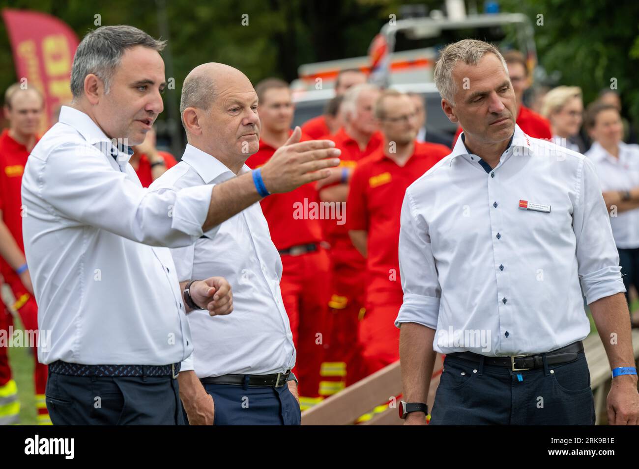 Munich, Germany. 24th Aug, 2023. Andreas Rösch (l-r), Chairman of DLRG ...