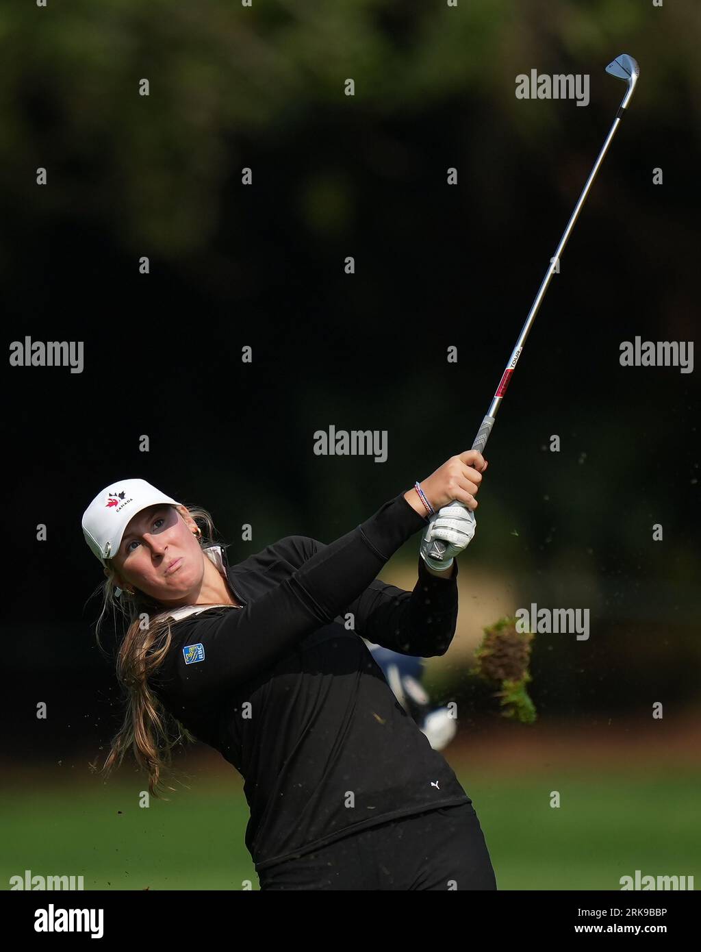 Vancouver, Canada. 24th Aug, 2023. Brooke Rivers, of Canada, watches ...