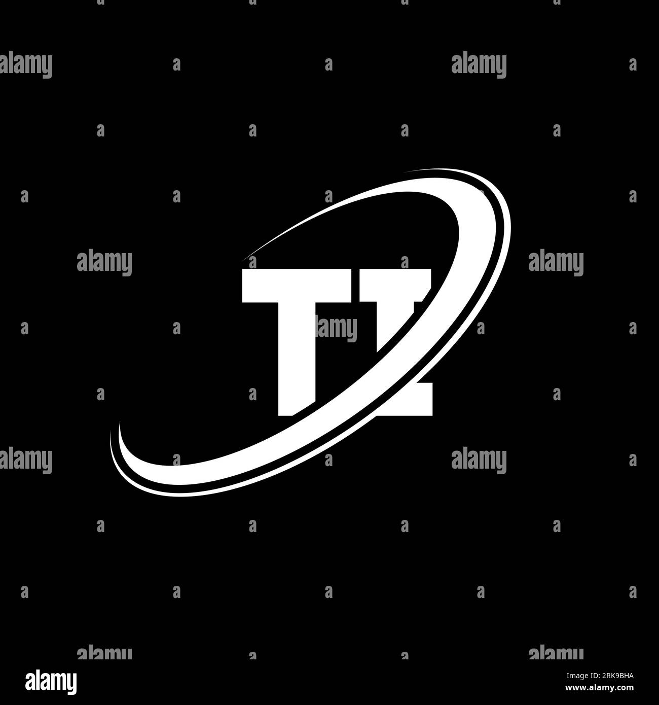 TI T I letter logo design. Initial letter TI linked circle uppercase ...