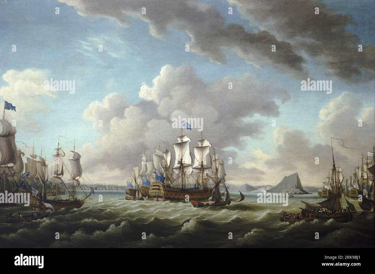 Relief of Gibraltar by Earl Howe, 11 October 1782 after 1782 by Richard ...