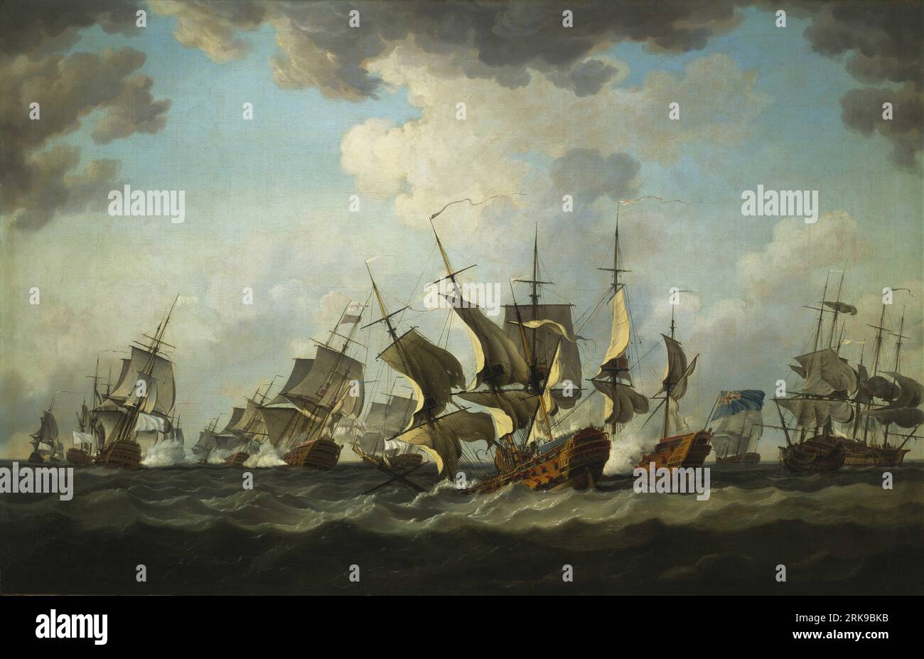 The Battle of Quiberon Bay, 20 November 1759 by Richard Paton Stock ...
