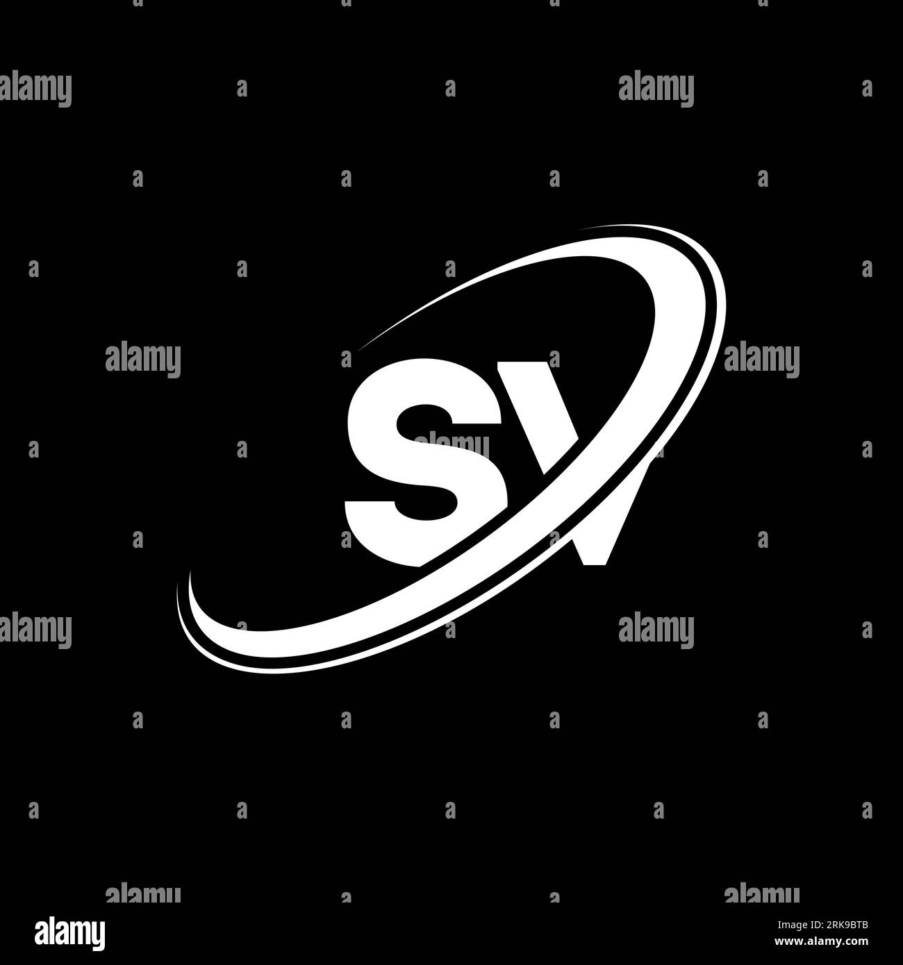 SV S V letter logo design. Initial letter SV linked circle uppercase ... SV S V letter logo design. Initial letter SV linked circle uppercase ...