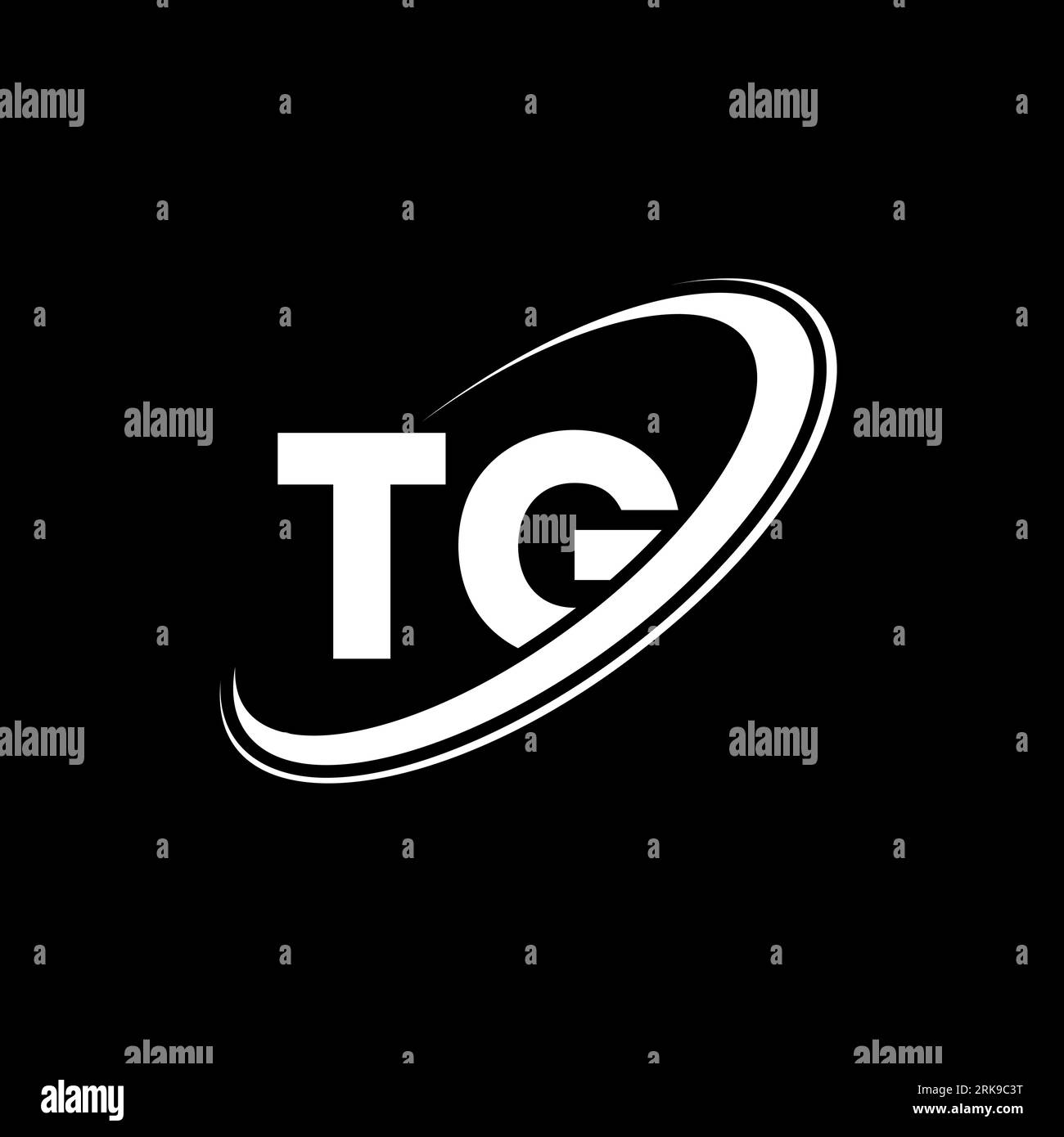 TG T G letter logo design. Initial letter TG linked circle uppercase ...