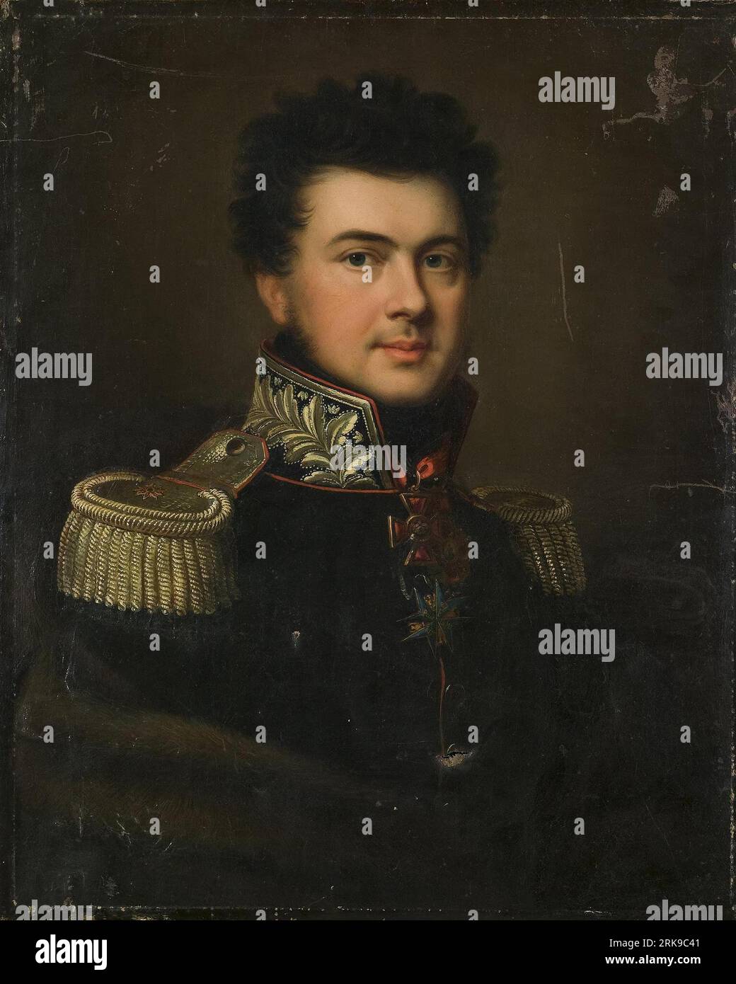 Portrait of Major General I.I. Sabir 1814 by János Rombauer Stock Photo ...