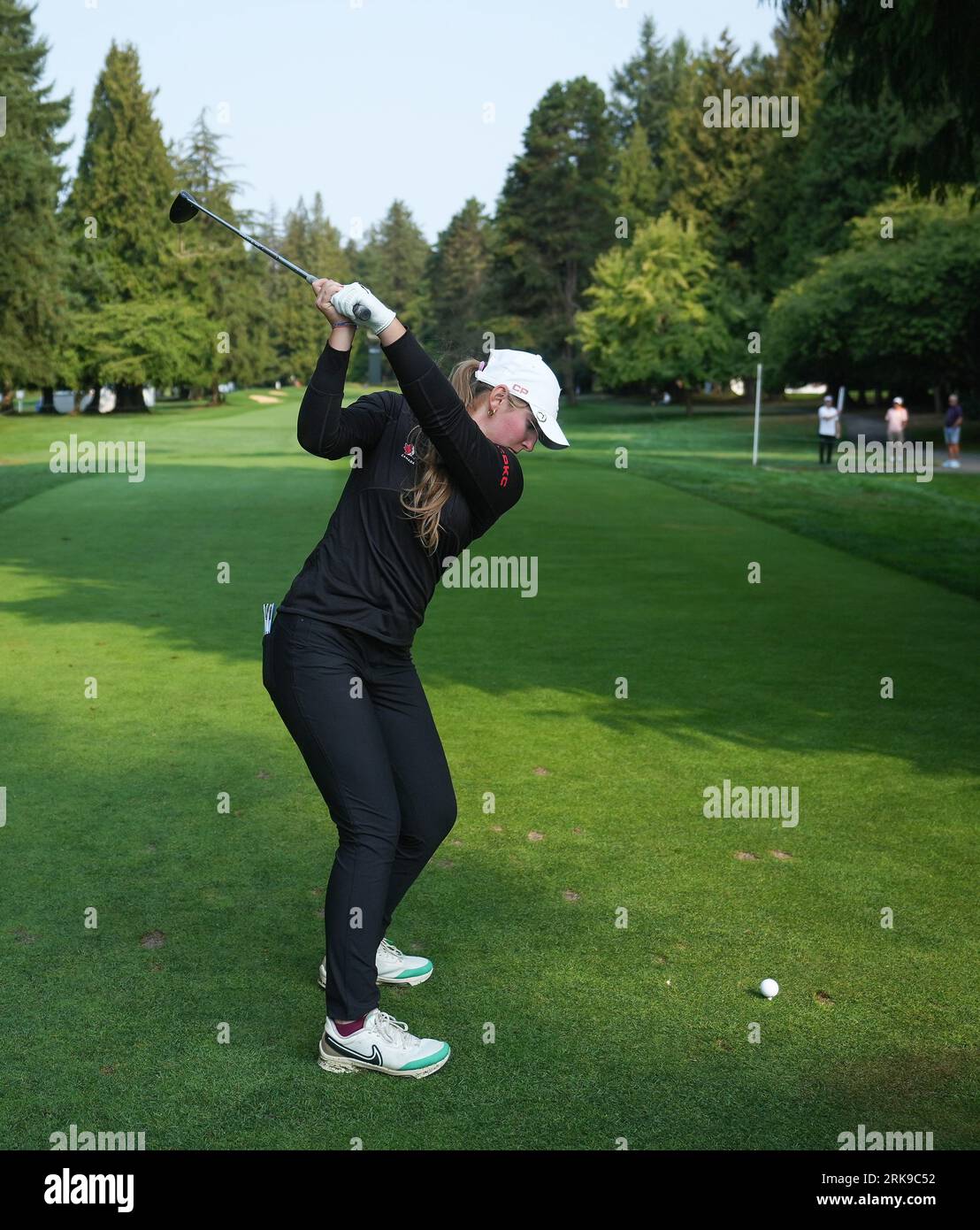Vancouver, Canada. 24th Aug, 2023. Brooke Rivers, of Canada, hits her ...