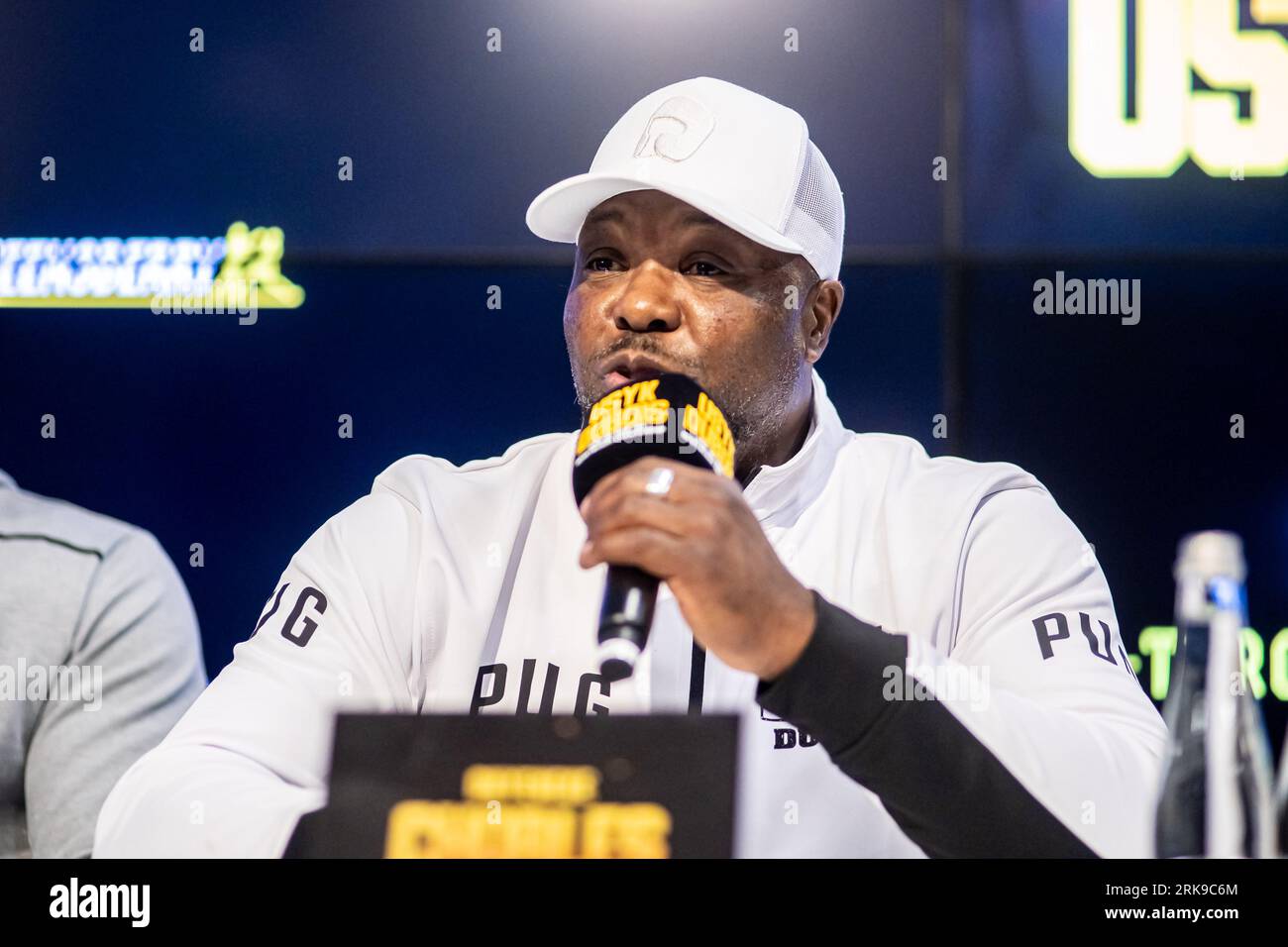 Wroclaw, Poland. 24th Aug, 2023. Onyeneke Charles during the press ...