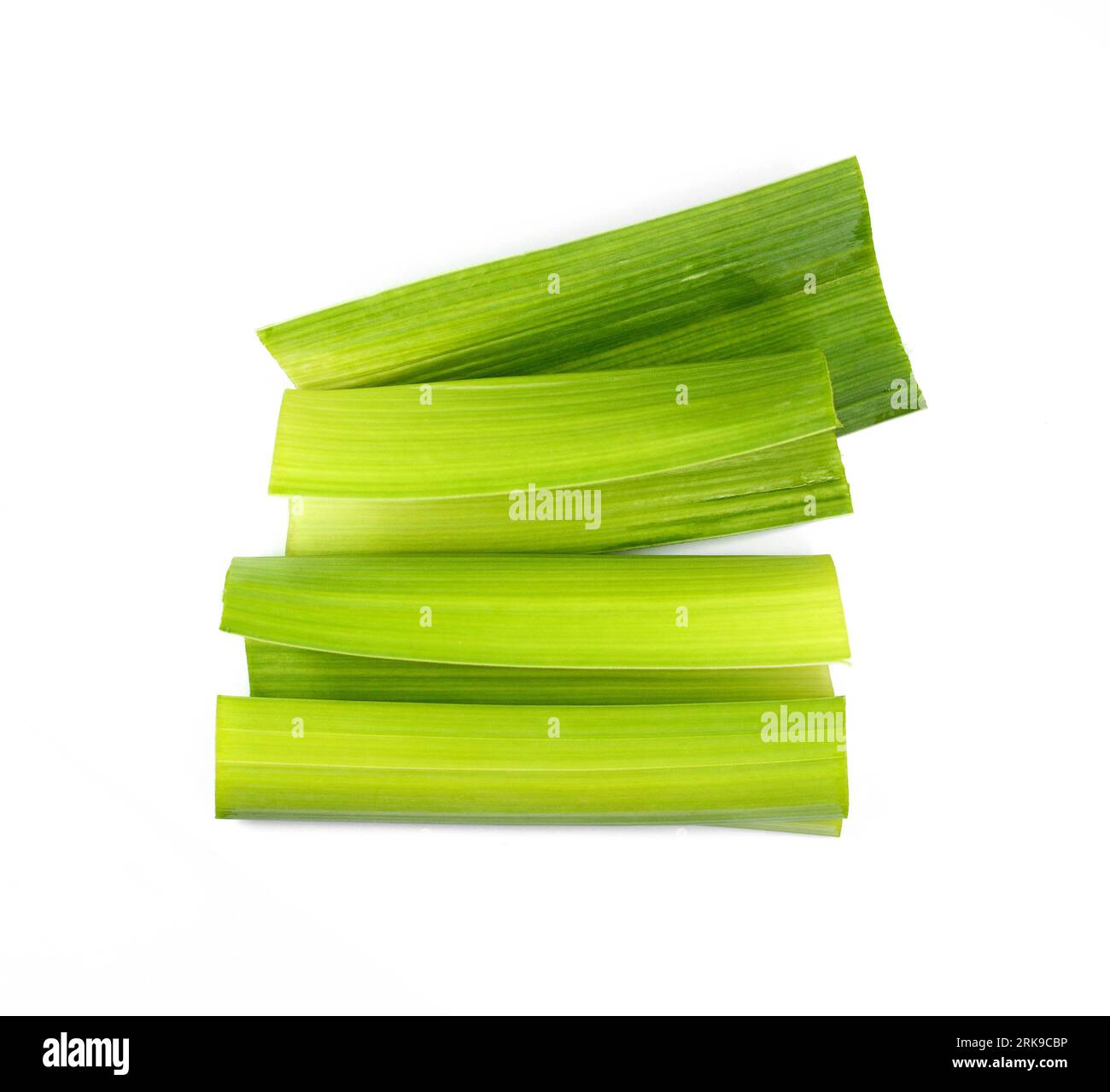 Fresh leeks isolated on white background. sliced leek isolated Stock ...