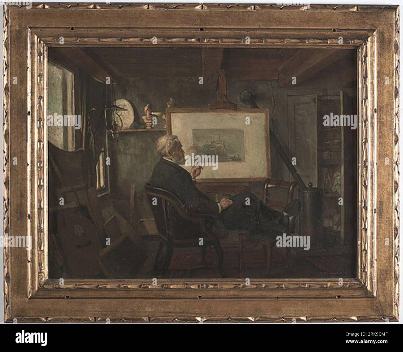 Johan Adolph Rust in zijn atelier circa 1899 by Martin Monnickendam ...