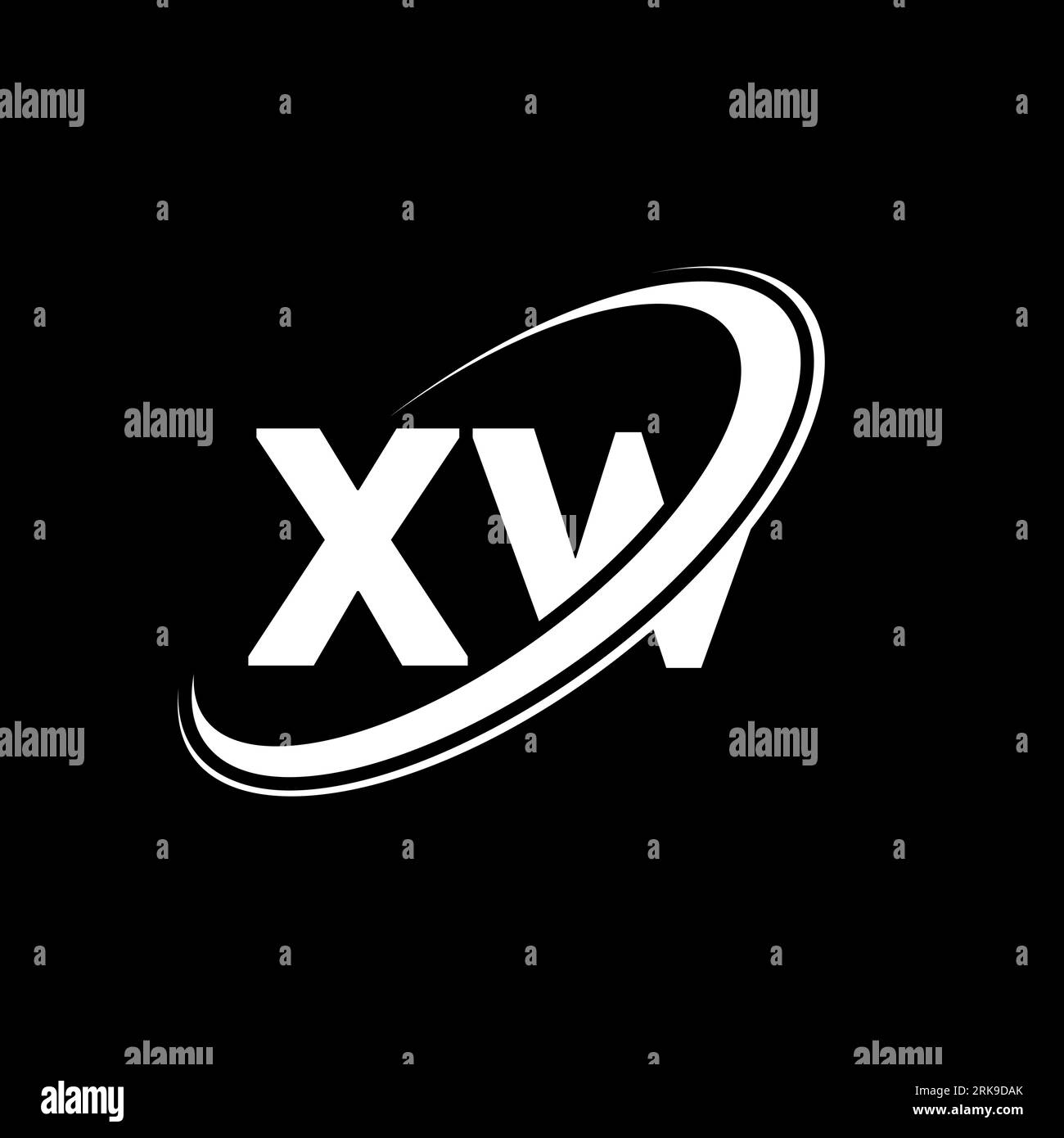 XW X W letter logo design. Initial letter XW linked circle uppercase ...
