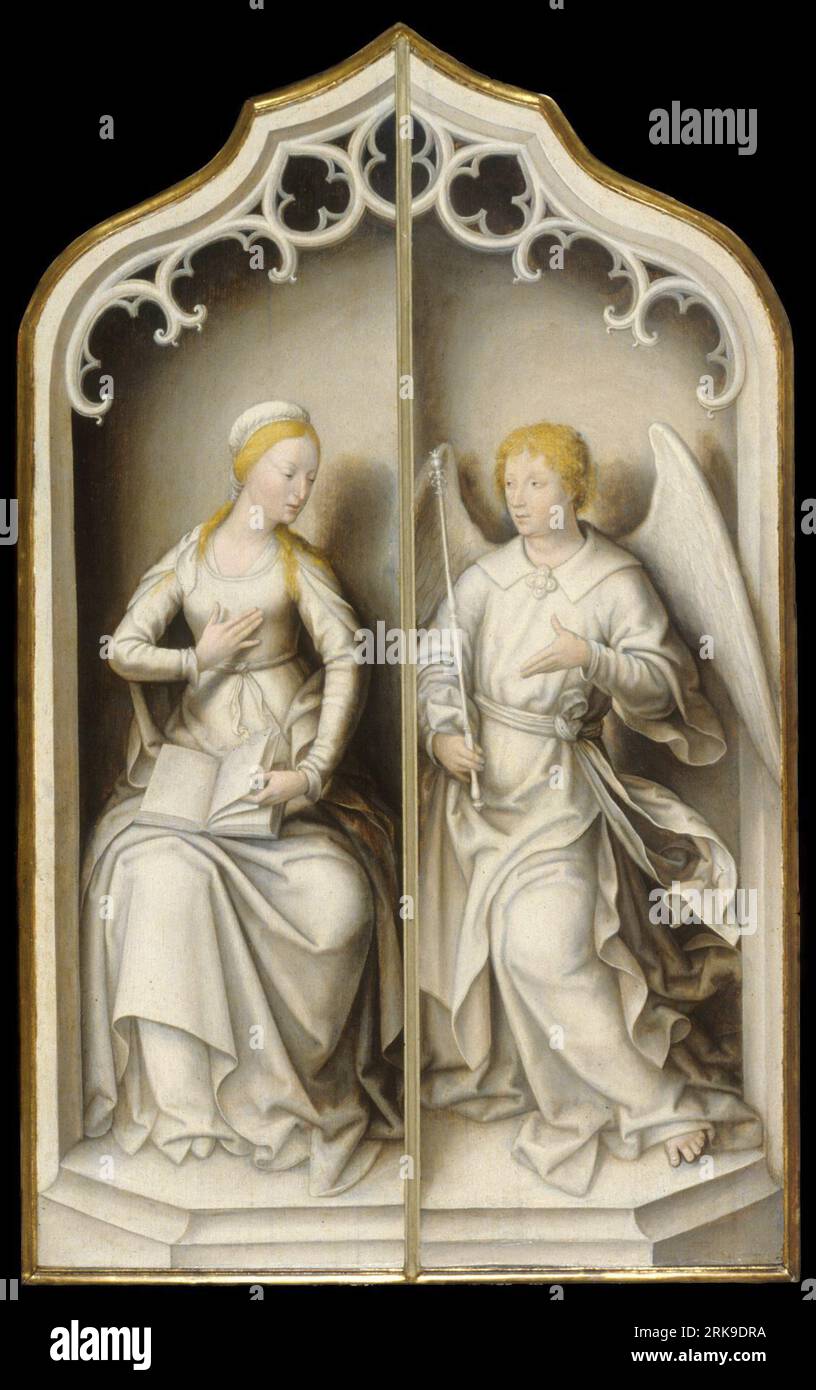 Annunciation between circa 1515 and circa 1520 (Early Modern) by Jehan Bellegambe Stock Photo ...